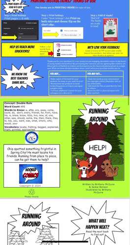 DECODABLE READER: Doubling Rule- Running Around! Science of Reading ...