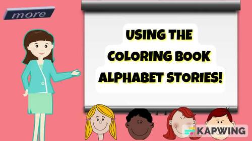 Kindergarten Reading Activity Coloring Pages for Alphabet Stories The ...