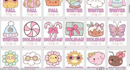 Groovy Monthly/Seasonal/ Holiday Storage Labels by Magical Kinders Corner