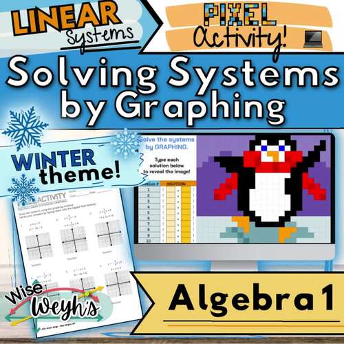 WINTER THEMED Solving Linear Systems by Graphing PIXEL Activity ...
