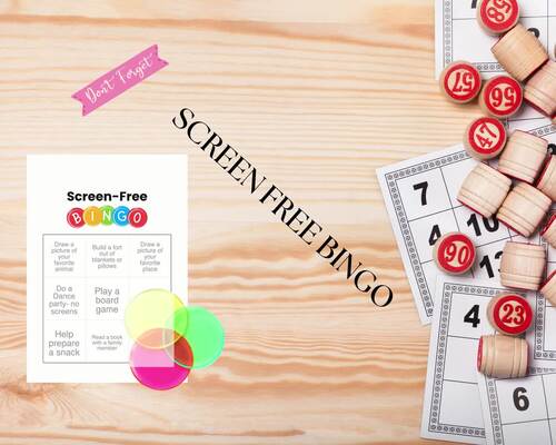 Quiet Time Bingo Cards: Weekly Screen-Free Activities | TPT