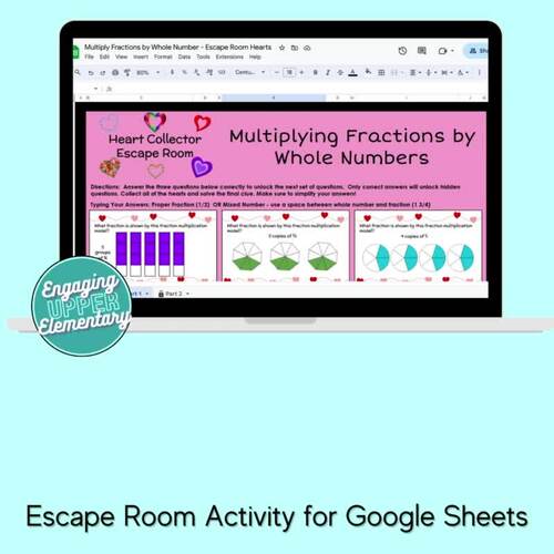 Multiply Fractions by Whole Numbers - Heart Collector Digital Escape ...