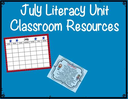 July Literacy Unit: Lesson Support For the 4th of July | TPT