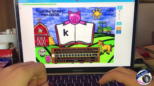 A Row Lowercase Typing Center - Internet - No Prep Boom Cards by Lisa ...