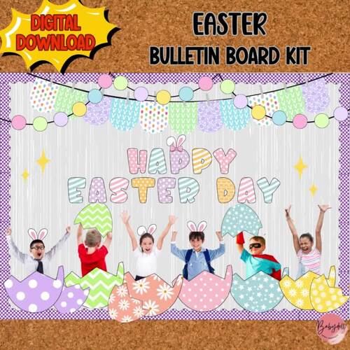 Easter Bulletin Board Spring March Door Decoration Easter Egg Classroom ...