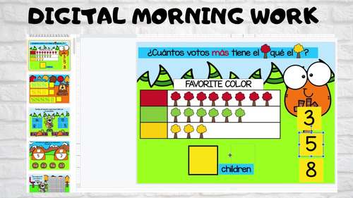Digital morning work November week 3 Google Slides - Spanish | TPT