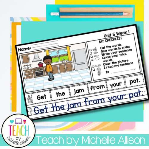 Level 1 Unit 3 | Sentence Scrambles by Teach by Michelle Allison