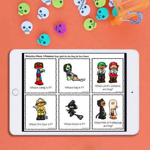 Halloween Speech Therapy Activities Picture Scene - Language Scene