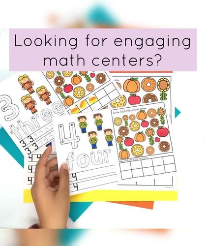 November Activities Thanksgiving Counting to 20 Mats and Addition Task ...