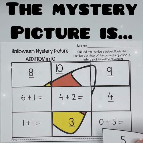 Halloween Addition and Subtraction Mystery Picture Worksheets | TPT
