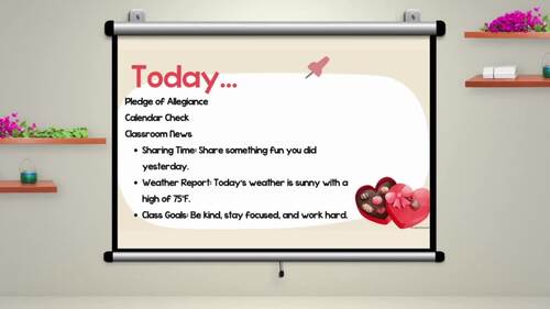 Valentine's Day Classroom Slide Templates with Timers, Google Slides ...