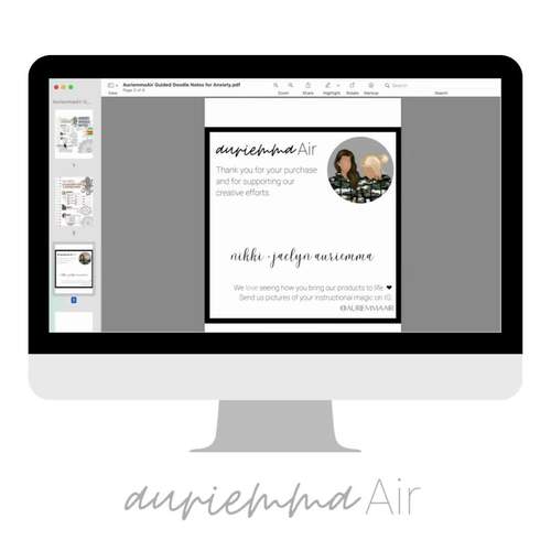 The ABC of Releasing Anxiety | Guided Doodle Notes Worksheet by AuriemmaAir