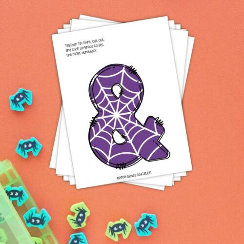 Halloween Spider Web Bulletin Board Display Letters Classroom Decor