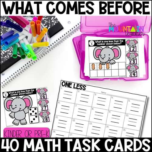 One Less Sequencing up to 10 Activities - Kindergarten Math Centers ...