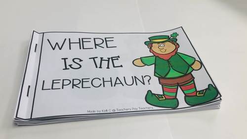 Position Words Books for St. Patrick’s Day Leprechaun Spring by Kelli C