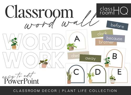PLANT LIFE Word Wall Pack by classroomHQ | TPT