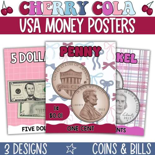 Money Posters / Learning Currency Posters / Coin & Bills Posters / Math ...