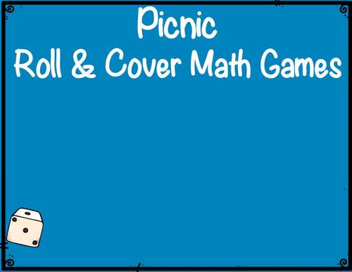 Picnic Themed Math Center Dice Games Two & Three Addend Addition