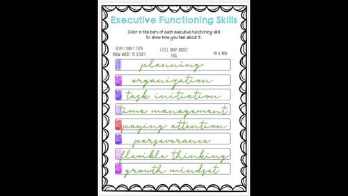 Executive Functioning and Study Skills Digital Doodle Journal | TPT