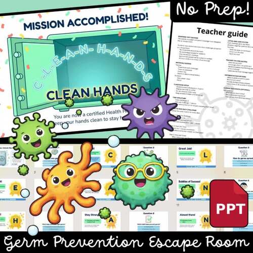 Germs Escape Room | Germs Are Not Sharing Health & Science Activity K-3