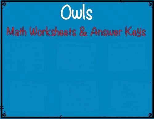 Owls Themed Kindergarten ELA and Math Worksheets | TPT