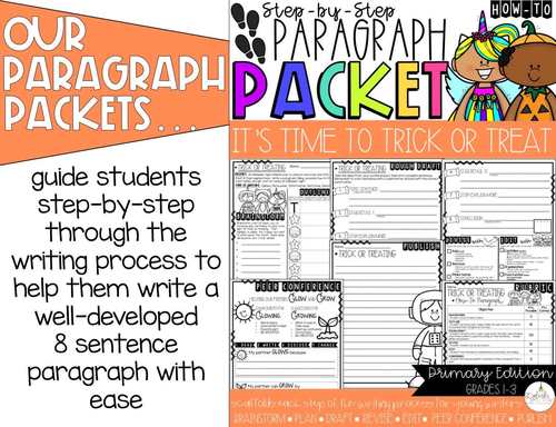 It's Time to Trick or Treat | Step by Step Paragraph Packet ...