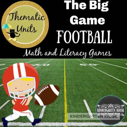 Math and Literacy Activities Football Themed by Kindergarten Kiosk