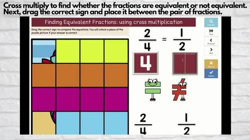 EQUIVALENT FRACTIONS USING CROSS MULTIPLICATION by Teach2Tell | TPT