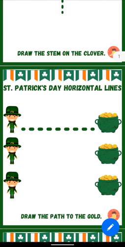 St Patrick's Day Themed Pre Writing Strokes and Shapes for Occupational ...