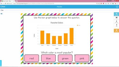 Bar Graph Boom Cards by Second Grade Smiles | TPT