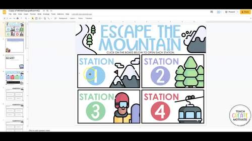 Editable Winter Escape Room Template, Digital Escape Room, Printable ...