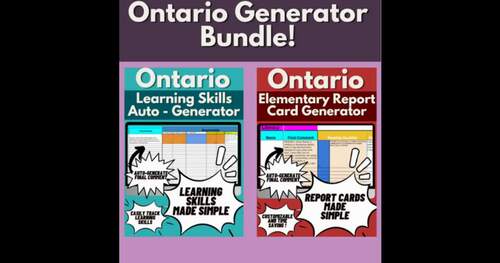 Ontario Learning Skills and Report Card Generator by Make Things Simple