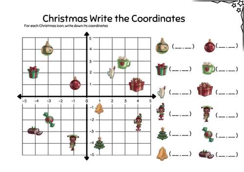 Christmas Grid Reference with Four Quadrant Coordinates by Slippery ...