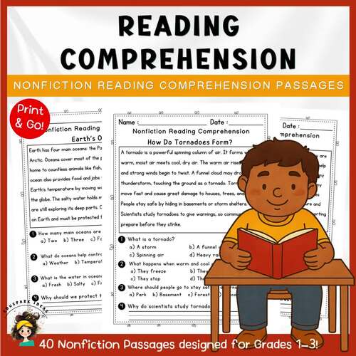 Nonfiction Reading Comprehension Passages with Questions | Grades 1–3