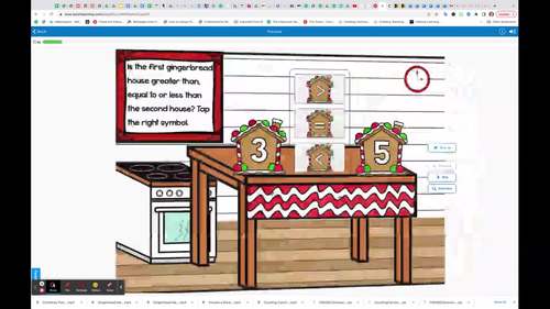 Gingerbread House Comparing Numbers BOOM Cards™ by Little Library of ...