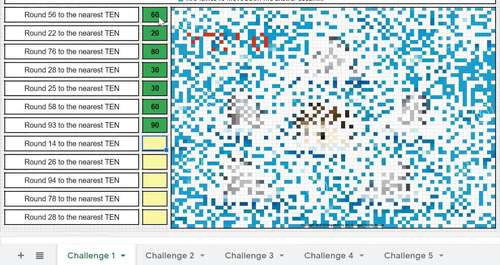 Rounding to Nearest 10 and 100 Pixel Art Math | 5 Images | TPT