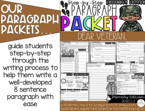 Dear Veteran | Step by Step Paragraph Packet | Letter Writing | TPT