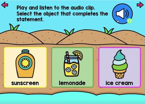 Auditory Closure: Summer Edition (With Audio) - BOOM Cards™ by Teacher ...