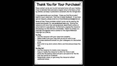 Editable Teacher Contact Card: Neutral Design Business Cards | TPT