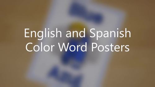 Spanish and English Color Words Posters by Lessons by Molly | TPT