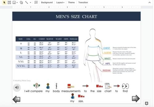 Clothing Shopping Virtual Field Trip Social Narrative Google Slides SS