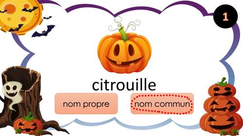 Les noms: diaporama + cartes à tâches (Halloween) by Creations Bonheur