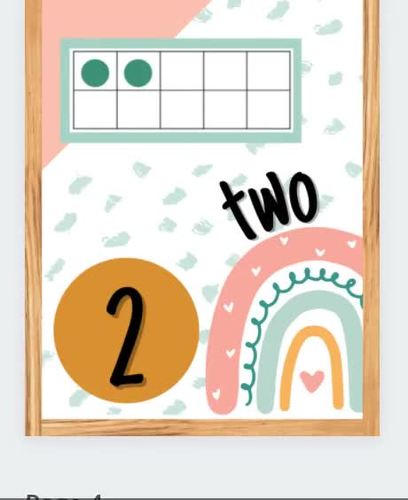 Modern Boho Rainbow Number Posters by Miss Miller Creations Shop