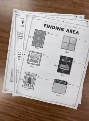 Area and Perimeter Worksheets & Anchor Charts by That One SPED Teacher