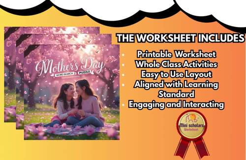 Mothers Day Love, Appreciation Word Search Puzzle Activities 3rd,4th ...