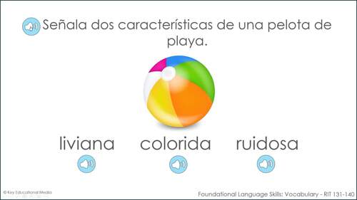 NWEA K-2 Spanish MAP Growth - Vocabulary Practice Questions | TPT