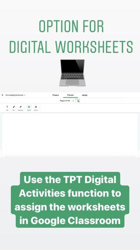 Formulating Sentences | Grammar & Syntax | Paper AND Digital Worksheets