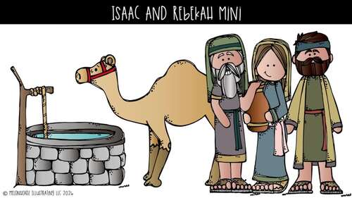 Isaac and Rebekah clip art, Bible Mini by Melonheadz Clipart | TPT