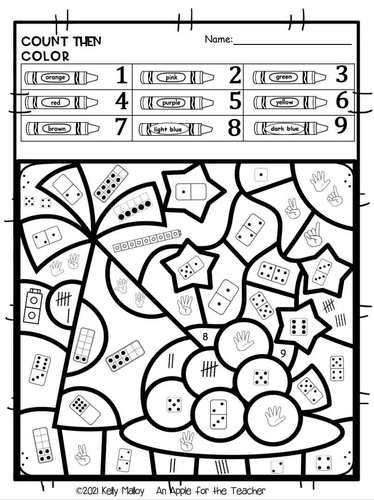 coloring pages counting numbers