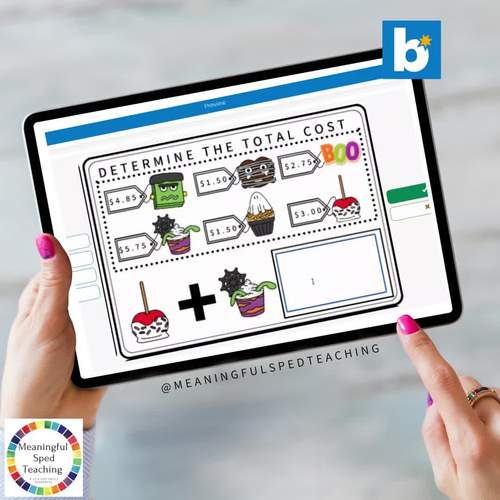 Halloween Life Skills Money Addition Digital Task Cards | Boom Cards